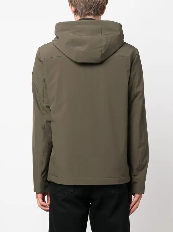 Woolrich Logo-patch Zip-up Hooded Jacket - Green