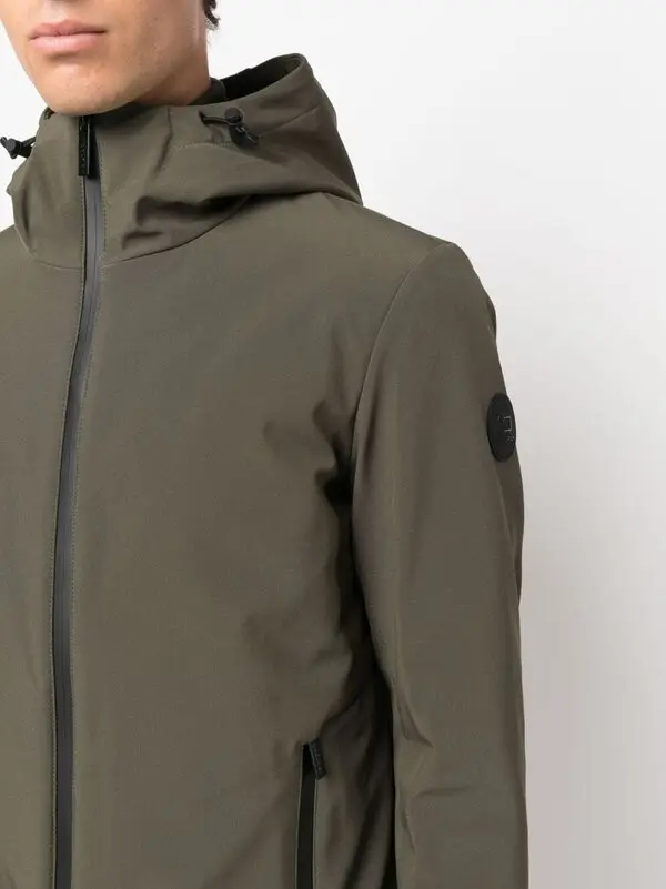 Woolrich Logo-patch Zip-up Hooded Jacket - Green