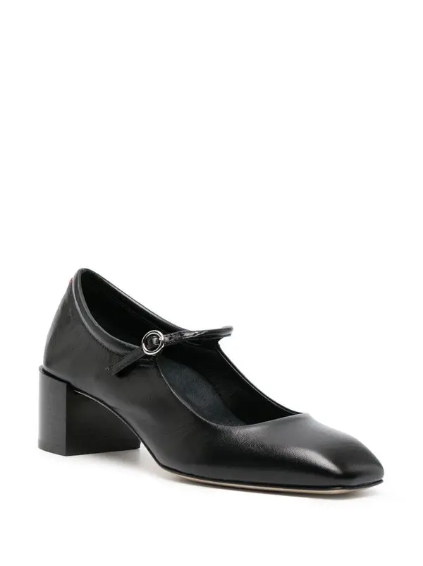 AeydĒ Aline Square-toe Leather Pumps