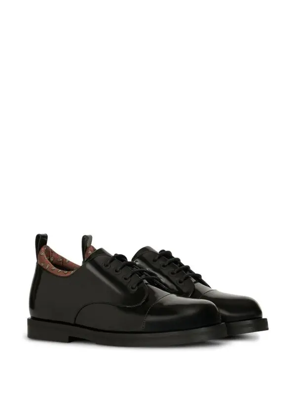 Etro Paisley-print Leather Derby Shoes