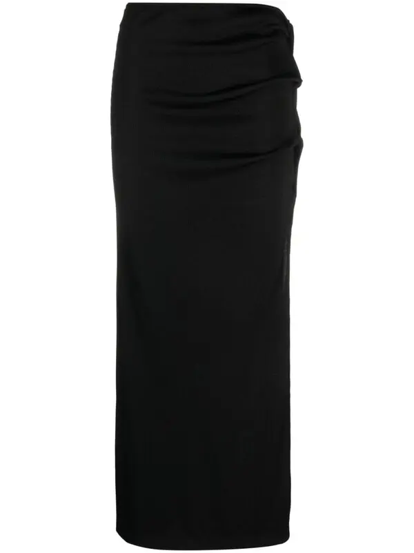 Christopher Esber Twist-detail Ribbed Skirt - Black
