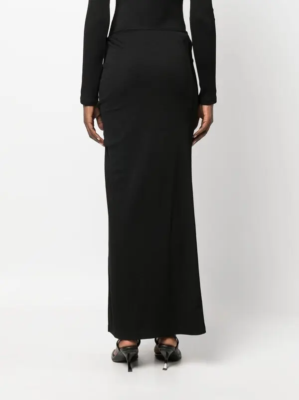 Christopher Esber Twist-detail Ribbed Skirt - Black
