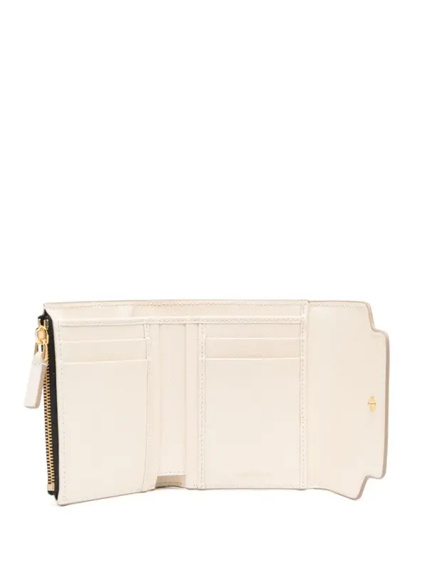 Marni Logo-stamp Leather Wallet - Neutrals
