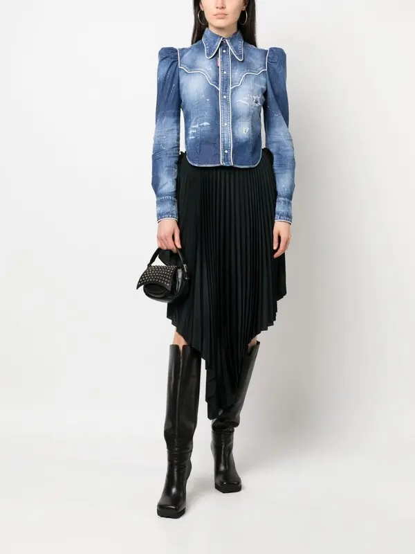 Dsquared2 Distressed Western-style Shirt