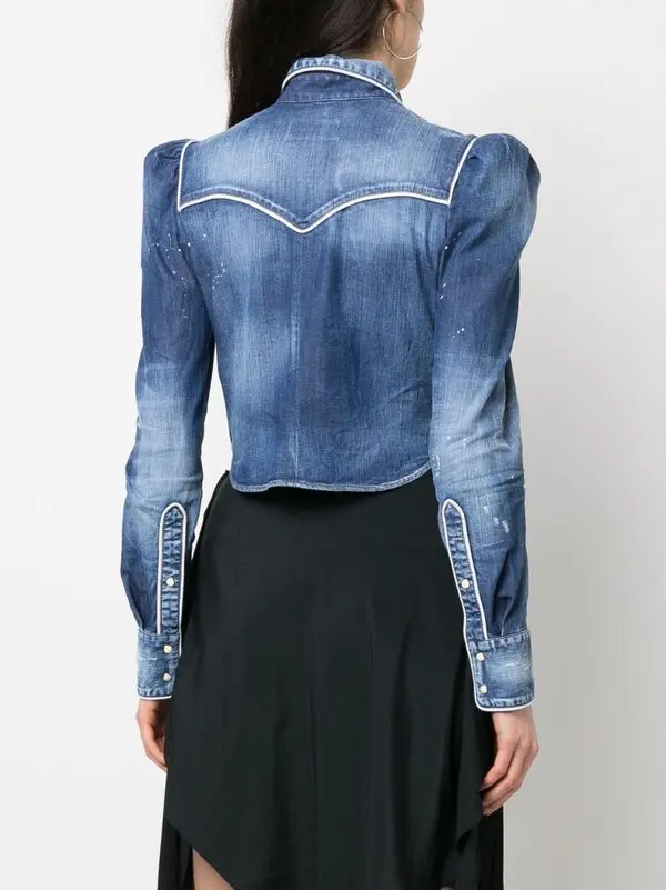 Dsquared2 Distressed Western-style Shirt