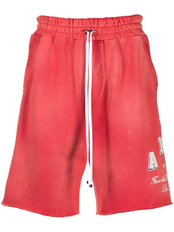 Amiri Logo-print Drawstring-waistband Cotton Shorts