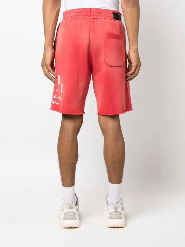 Amiri Logo-print Drawstring-waistband Cotton Shorts