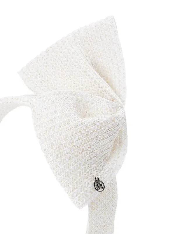 MAISON MICHEL Beth Interwoven Headband - White