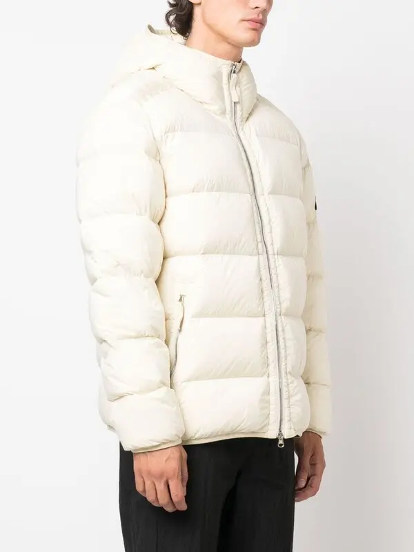 Stone Island Feather Down Hooded Coat - Neutrals