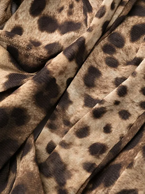 Dolce & Gabbana Leopard-print Tights - Brown
