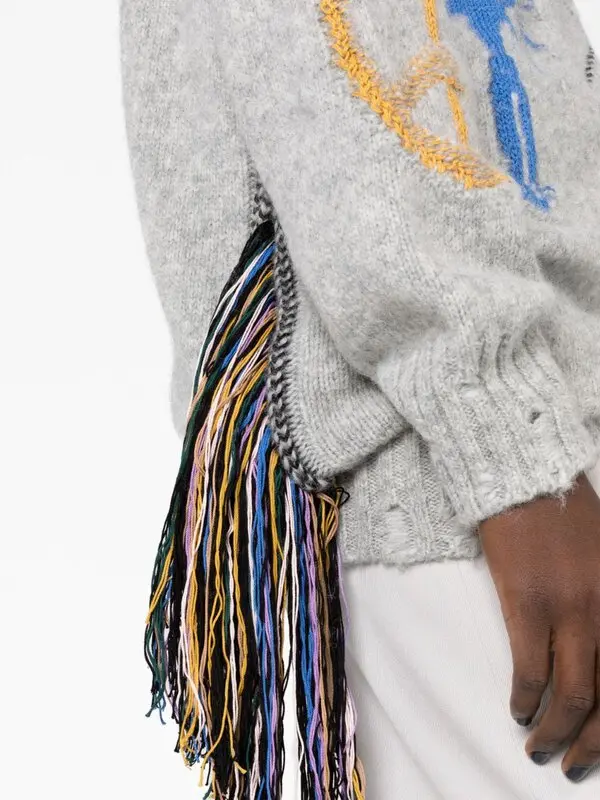 Stella McCartney Folk Graphic-embroidered Jumper - Grey