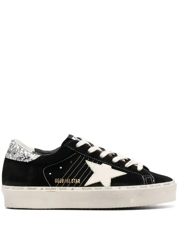 GOLDEN GOOSE Hi Star Glitter Suede Sneakers