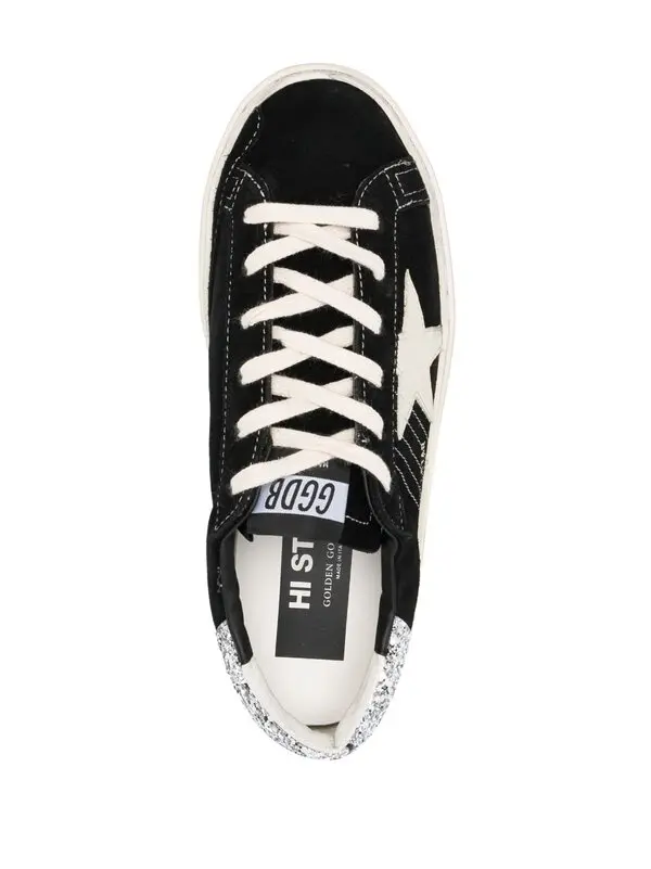 GOLDEN GOOSE Hi Star Glitter Suede Sneakers