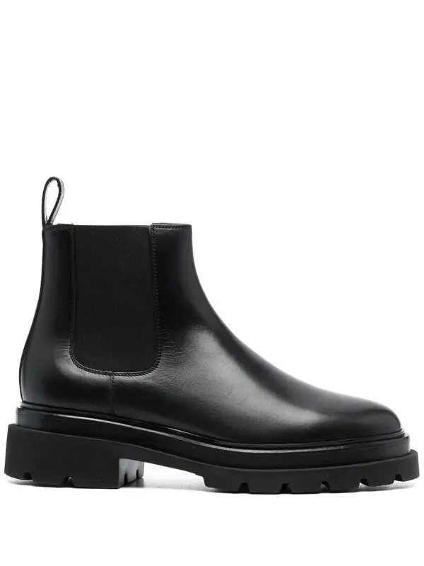 Santoni Round-toe Leather Boots