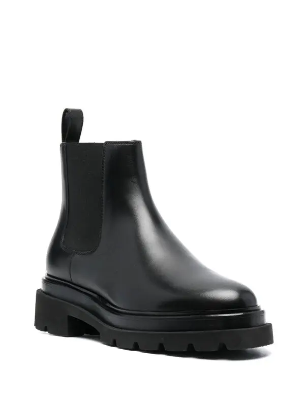 Santoni Round-toe Leather Boots