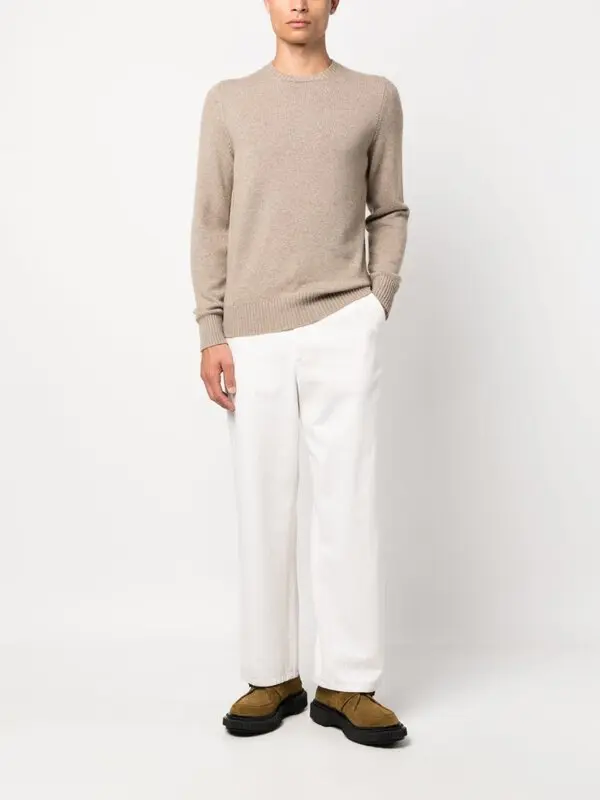 DRUMOHR Crew-neck Cashmere Sweater - Neutrals