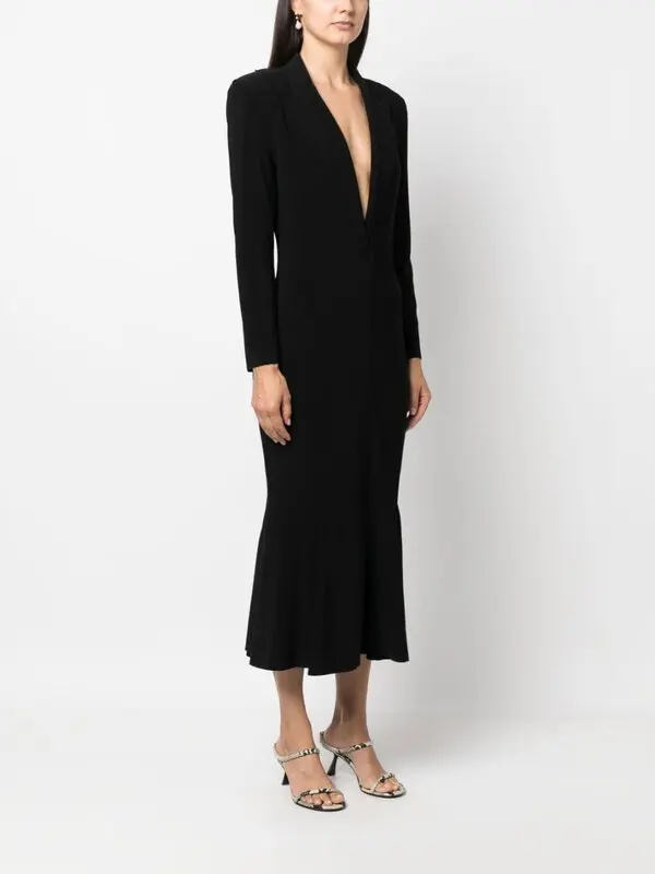 Norma Kamali Flared Blazer Midi Dress