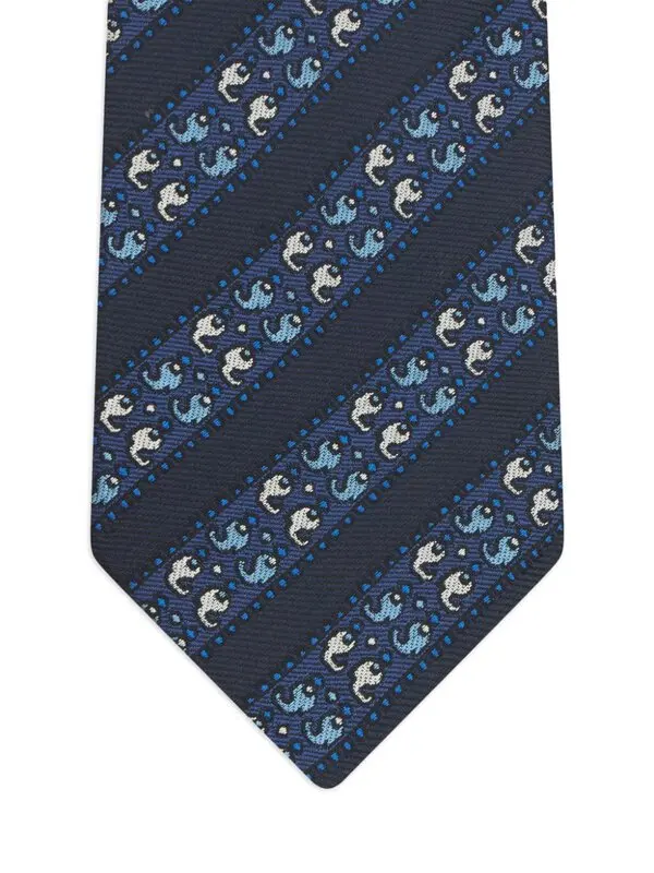Etro Geometric-pattern Silk Neck Tie
