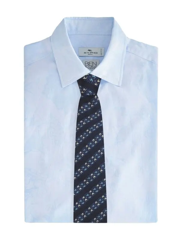 Etro Geometric-pattern Silk Neck Tie