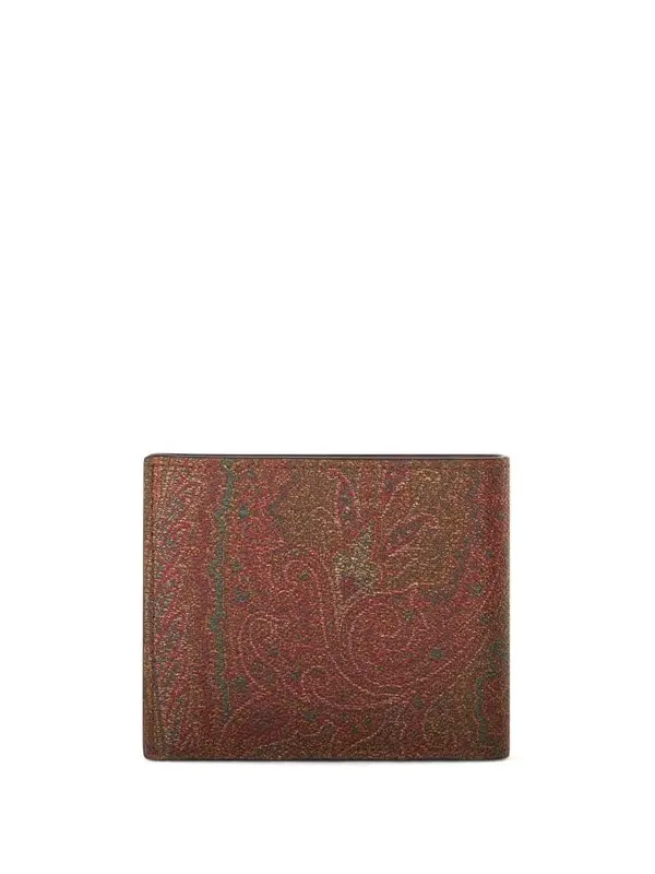 Etro Paisley-print Jacquard Wallet - Brown