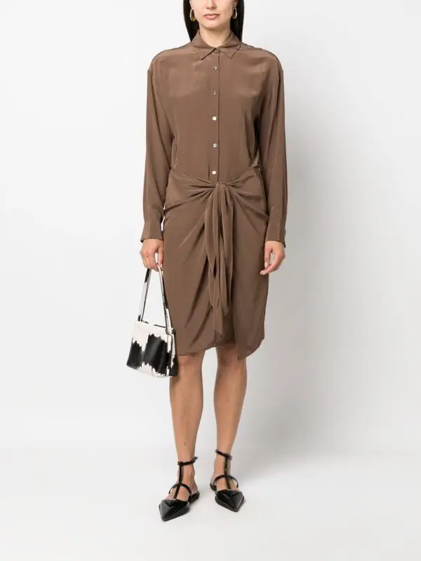 Theory Sarong Draped Shirtdress