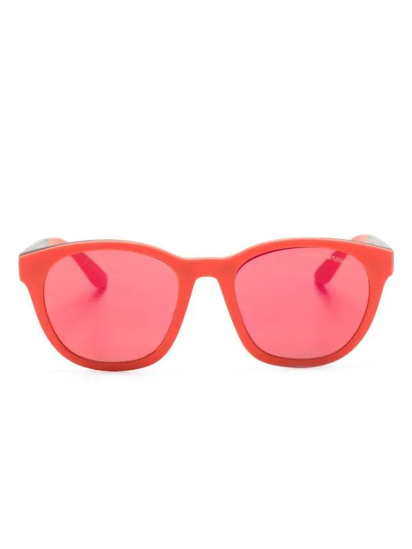 Emporio Armani Reversible Square-frame Sunglasses - Red