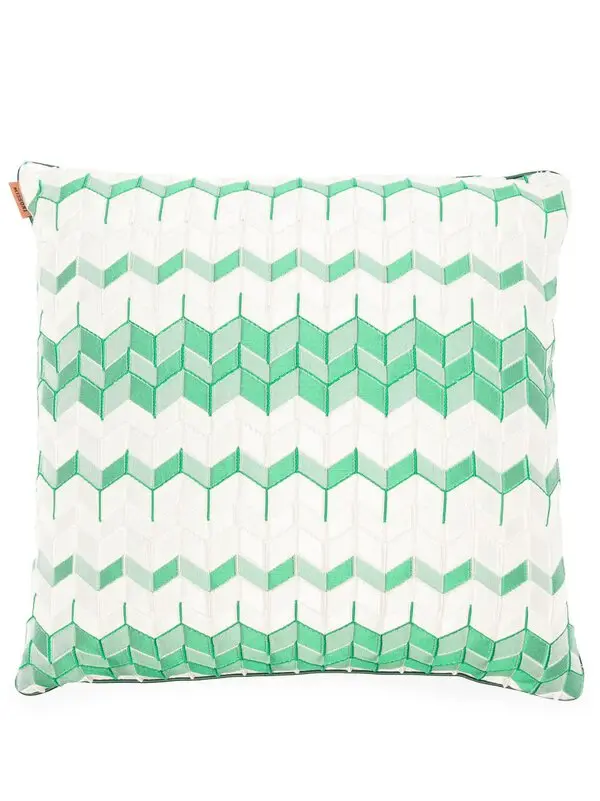 Missoni Thread Cotton Cushion - Green