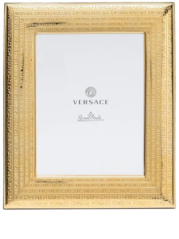 Versace Logo-debossed Photo Frame - Gold