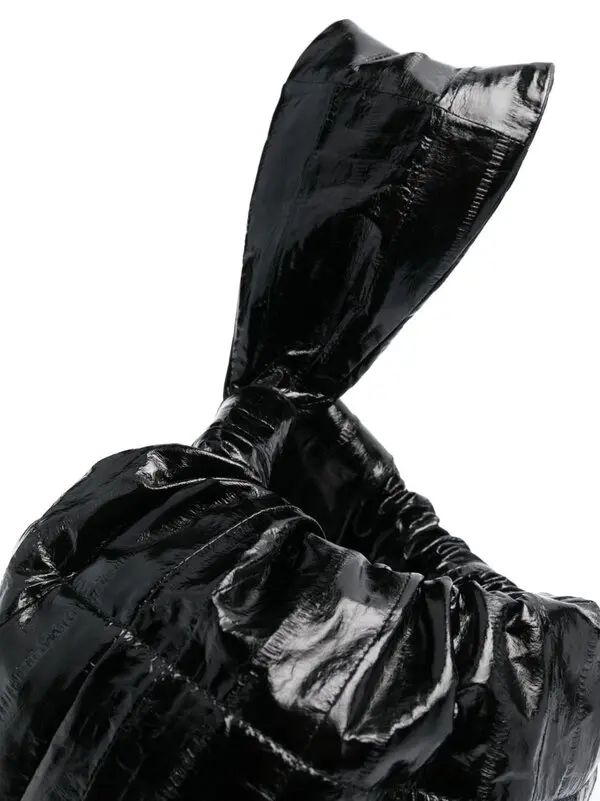Jil Sander Drawstring Leather Tote Bag - Black | Editorialist