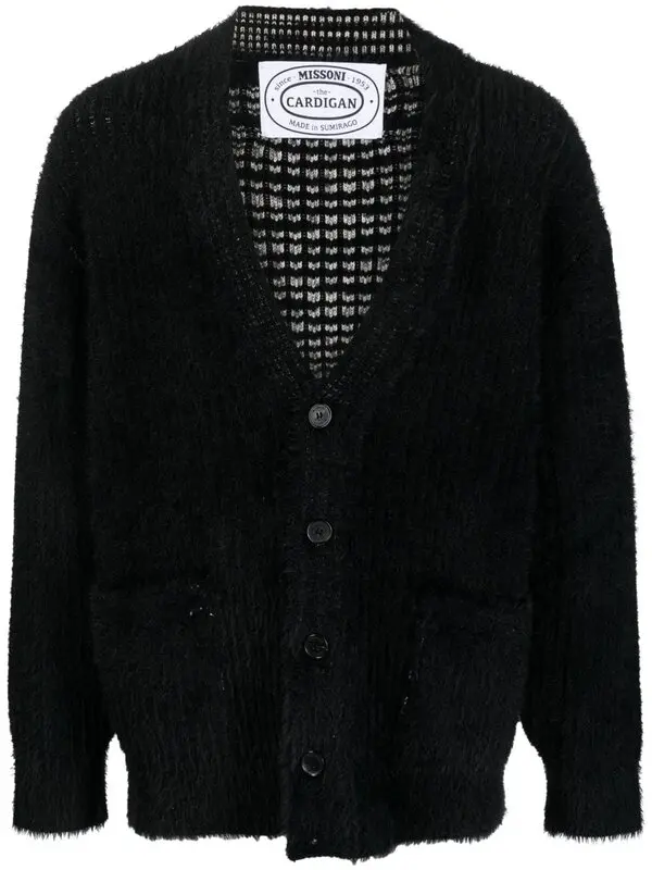 Missoni Brushed V-neck Cardigan - Black