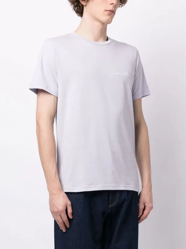 A.p.c. Logo-print Crew-neck Cotton T-shirt
