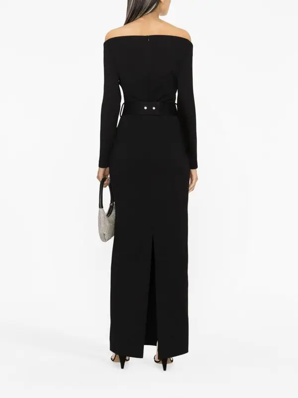 Solace London Long-sleeve Maxi Dress - Black