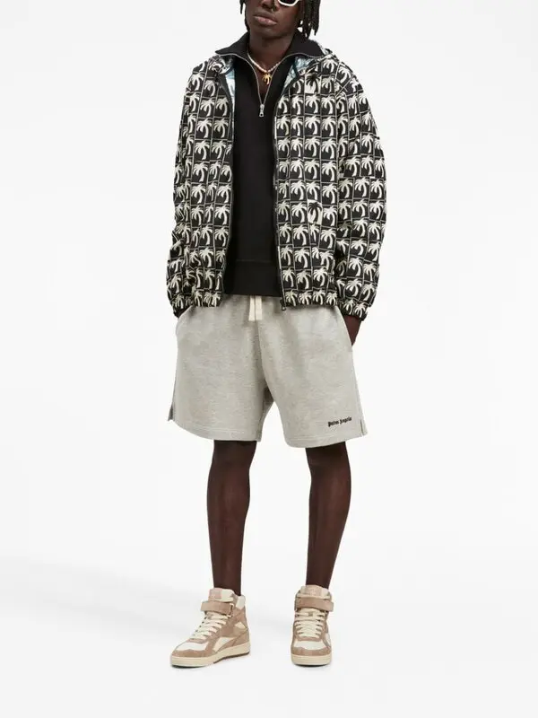 Palm Angels Palm Tree Print Hooded Jacket