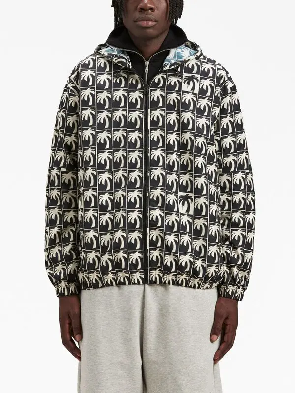 Palm Angels Palm Tree Print Hooded Jacket