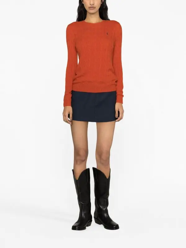 Polo Ralph Lauren Cable-knit Wool-cashmere Blend Jumper - Red
