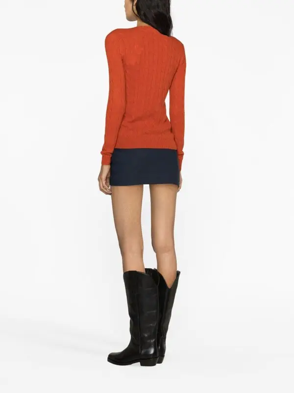 Polo Ralph Lauren Cable-knit Wool-cashmere Blend Jumper - Red