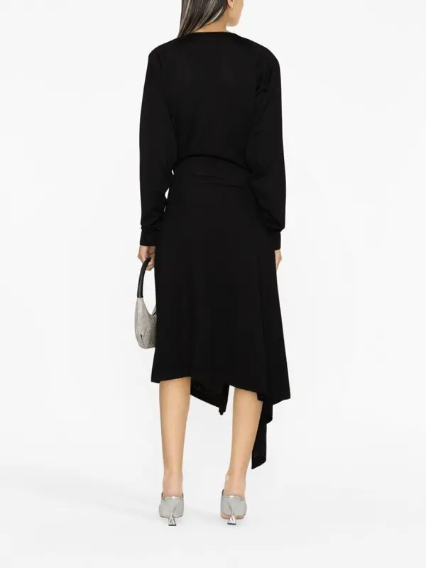 Attico Front-slit Wrap Dress
