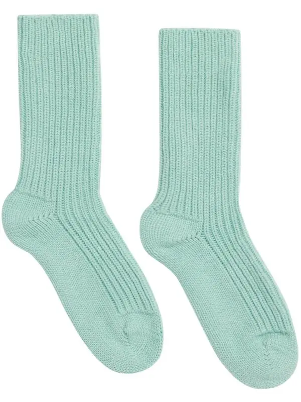 Alanui Ribbed-knit Cashmere Socks