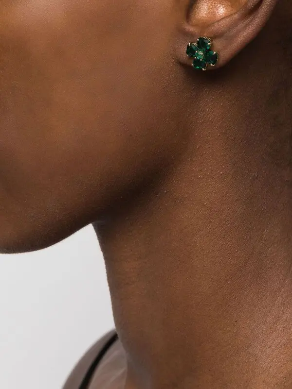 SWAROVSKI Idyllia Clover Stud Earrings - Gold
