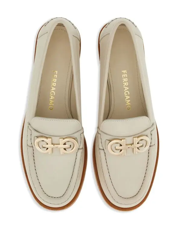 FERRAGAMO Gancini Leather Loafers