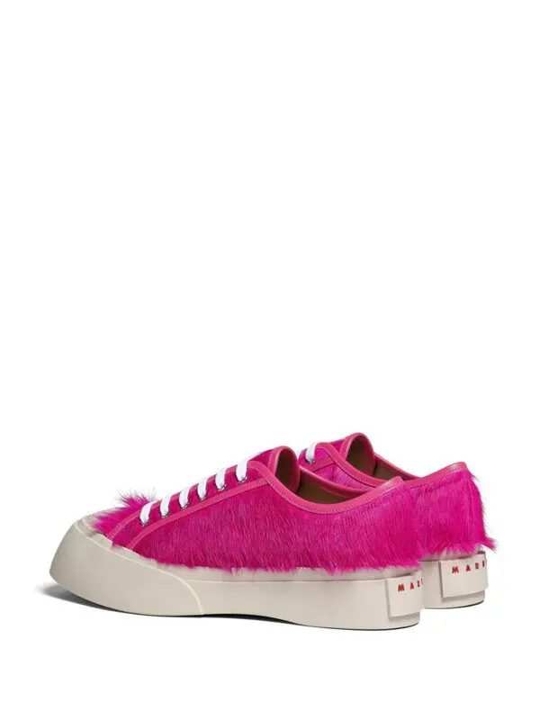 Marni Pablo Calf-hair Lace-up Sneakers - Pink