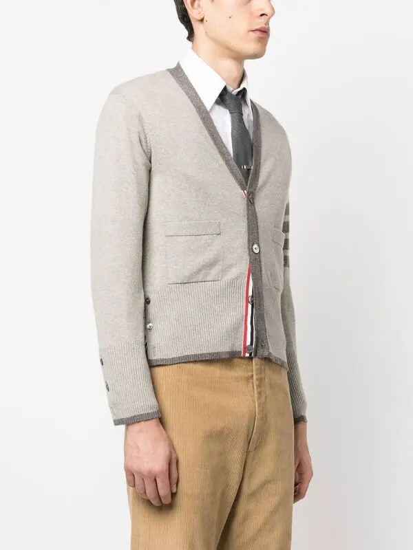 Thom Browne 4-bar Cashmere Cardigan - Grey