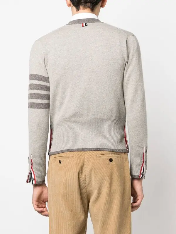 Thom Browne 4-bar Cashmere Cardigan - Grey