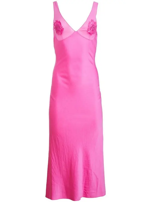 FLEUR DU MAL Embellished Cut-out Dress