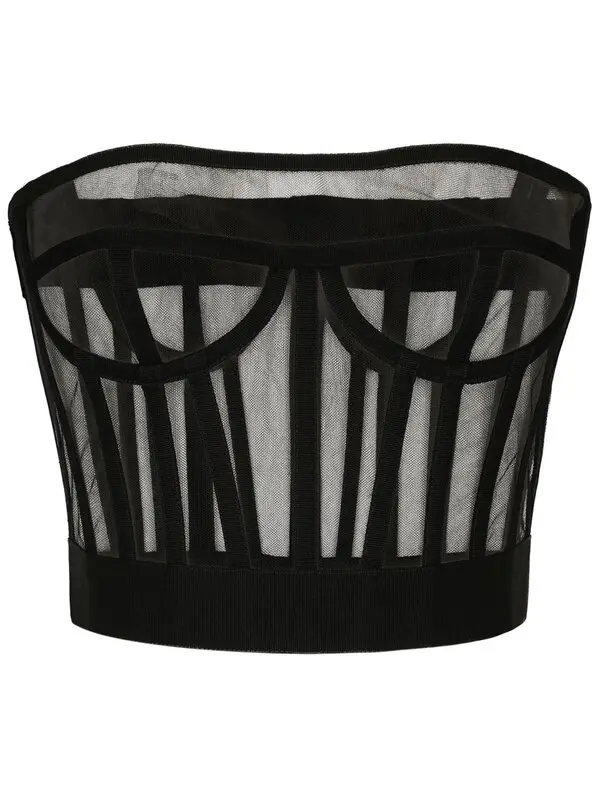 Dolce & Gabbana Boned-bodice Cropped Tank Top