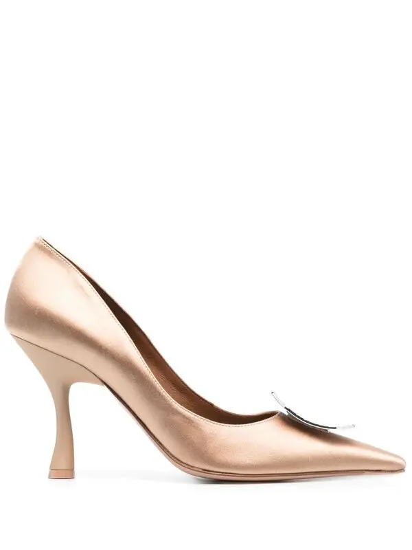 MALONE SOULIERS Vonn 90mm Satin Pumps - Neutrals