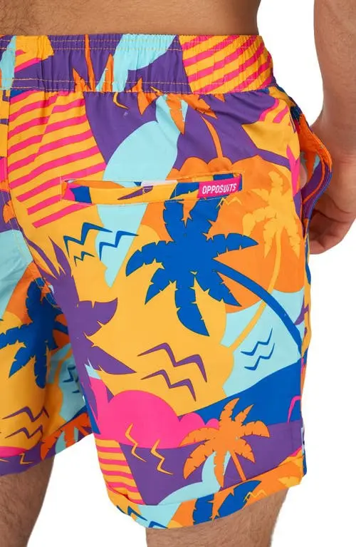 Opposuits Printed Short Sleeve Button-up Shirt And Drawstring Shorts Set