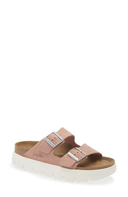 BIRKENSTOCK Papillio Arizona Chunky Sandals - Pink Clay Suede