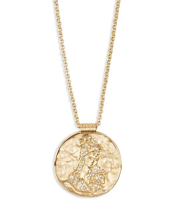 Maje Rhinestone Zodiac Pendant Necklace - Virgo