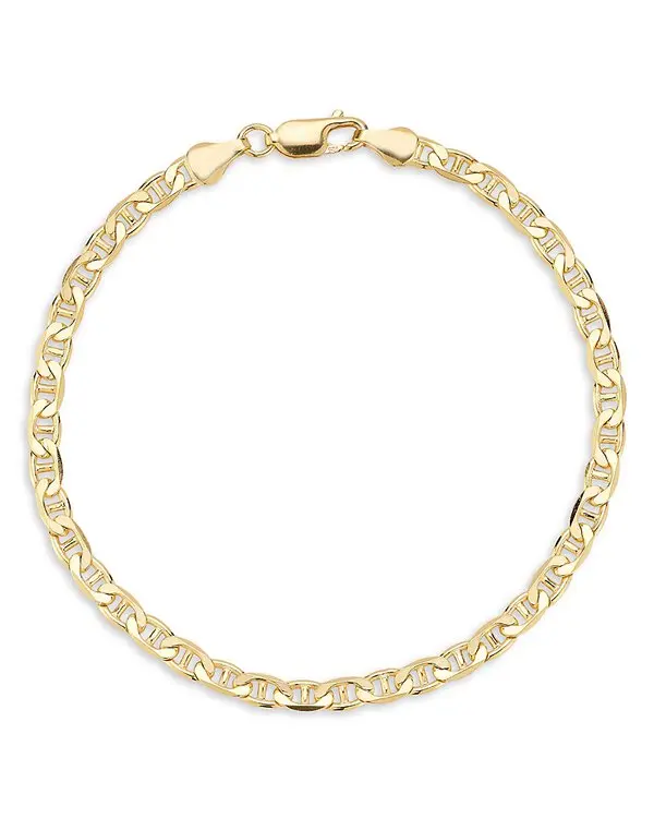 MILANESI AND CO 18k Yellow On Sterling Silver Mariner Link Chain Bracelet - Gold